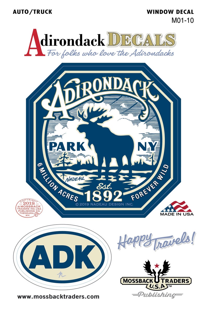 Adirondack Park Majestic Moose Sticker 3 Inch Sticker Vinyl Laptop ...