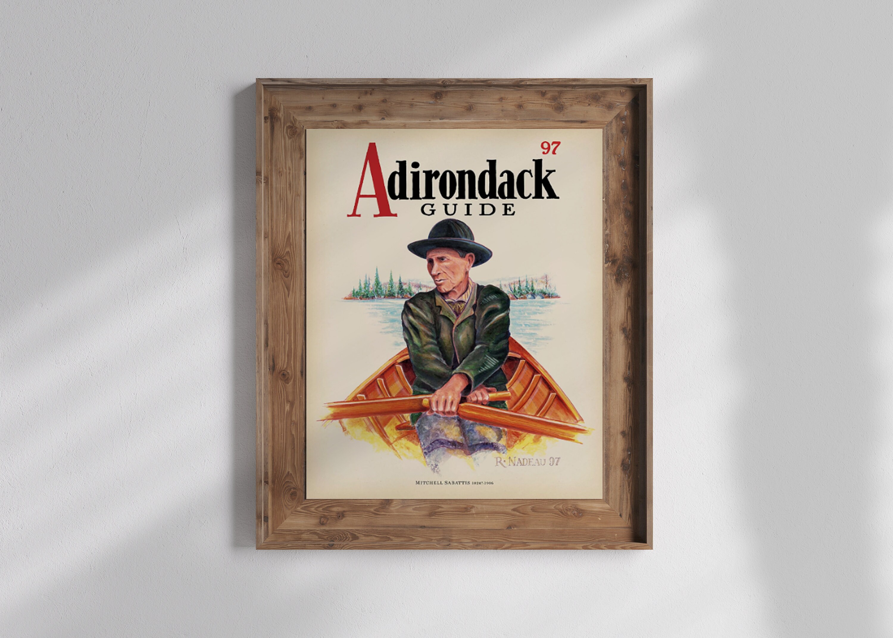 Adirondack Guide Art Print 1997 MITCHELL SABATTIS 8"x10" Lithograph ...