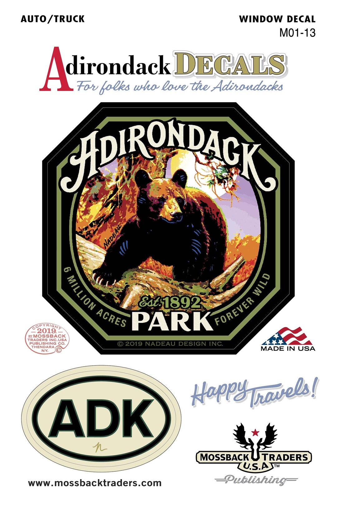 Adirondack Park Prowling Bear Sticker | 3 Inch Sticker | Vinyl Laptop ...