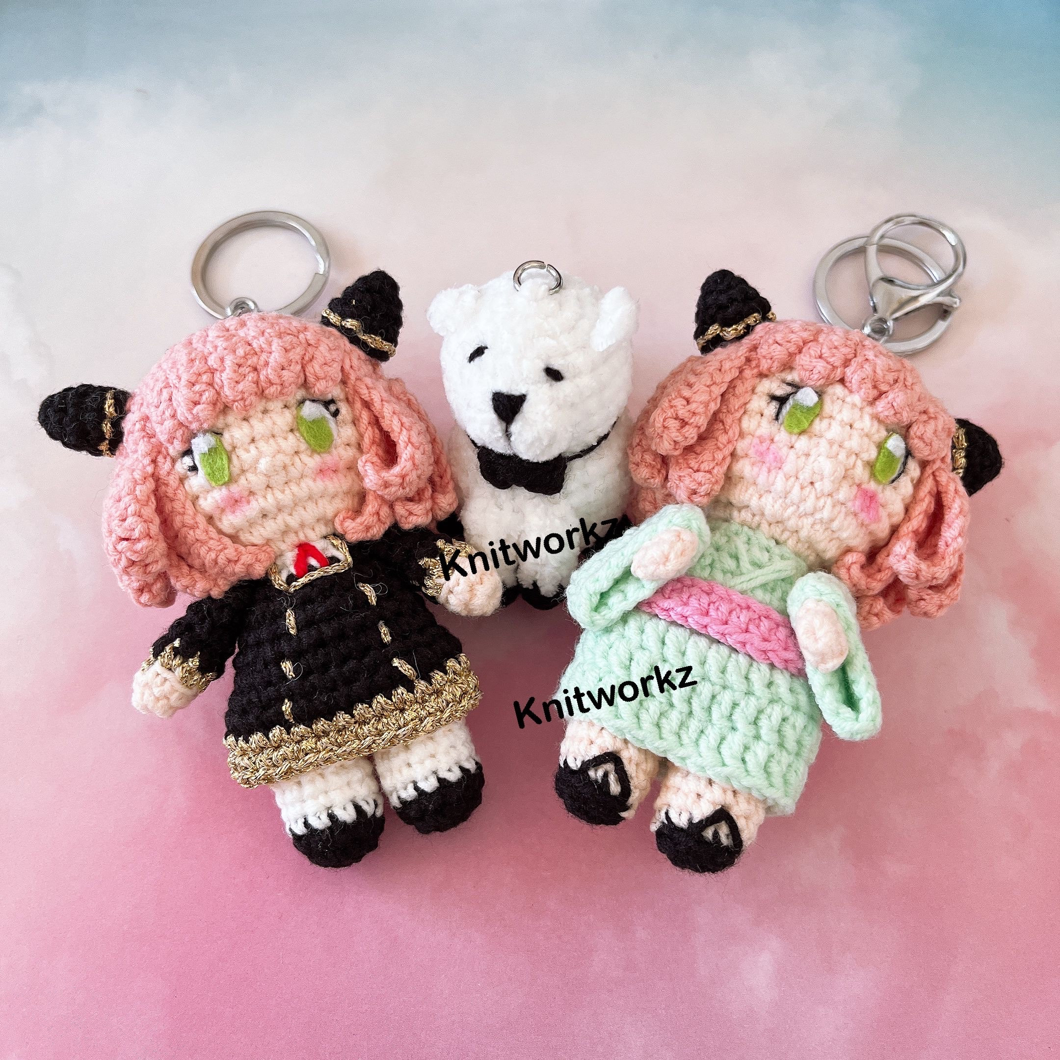 Crochet Pattern - Anya and Bond Amigurumi Keychain - Etsy