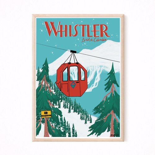 Whistler Poster Whistler Blackcomb Print Art Print Wall - Etsy