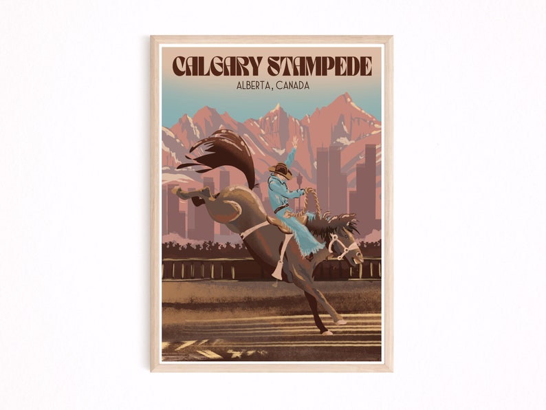 Calgary Stampede Poster, Calgary Art Print, Canadian Art, Rocky ...