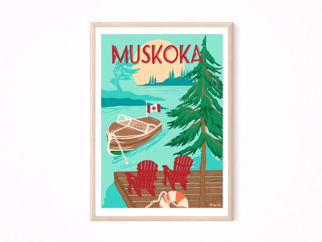 Muskoka Poster, Lake Print, Cottage Wall Art, Muskoka Home Decor - Etsy