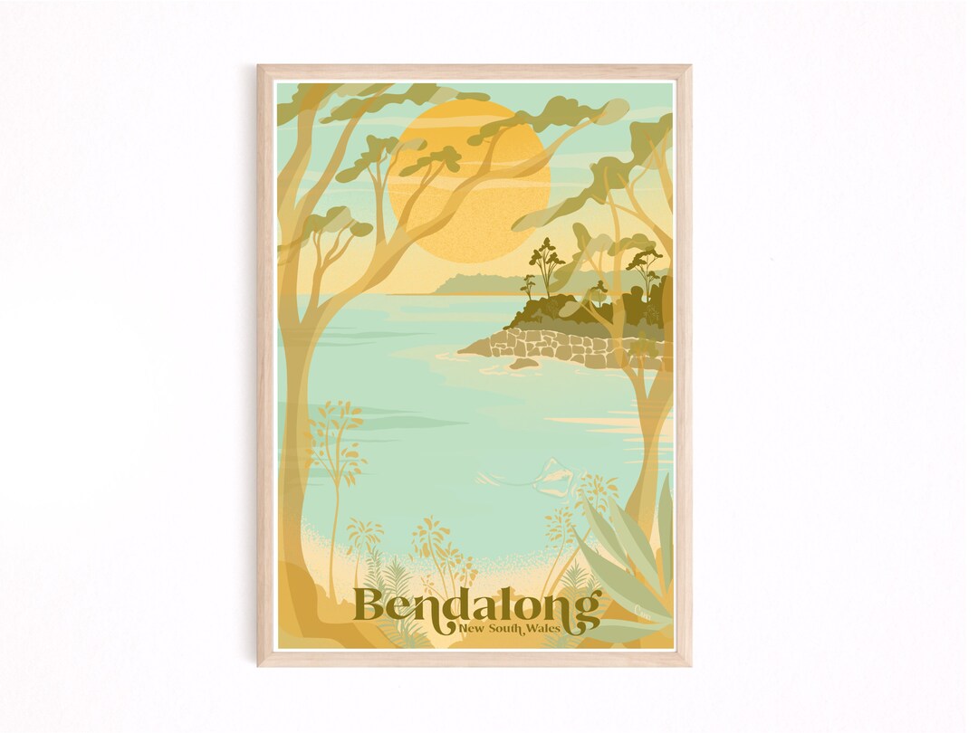 Bendalong Poster, Bendalong Art Print, New South Wales Wall Art, Wall ...