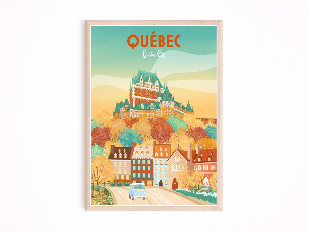 Quebec City Poster, Quebec Print, Old Quebec Art, Wall Hanging, Canada ...