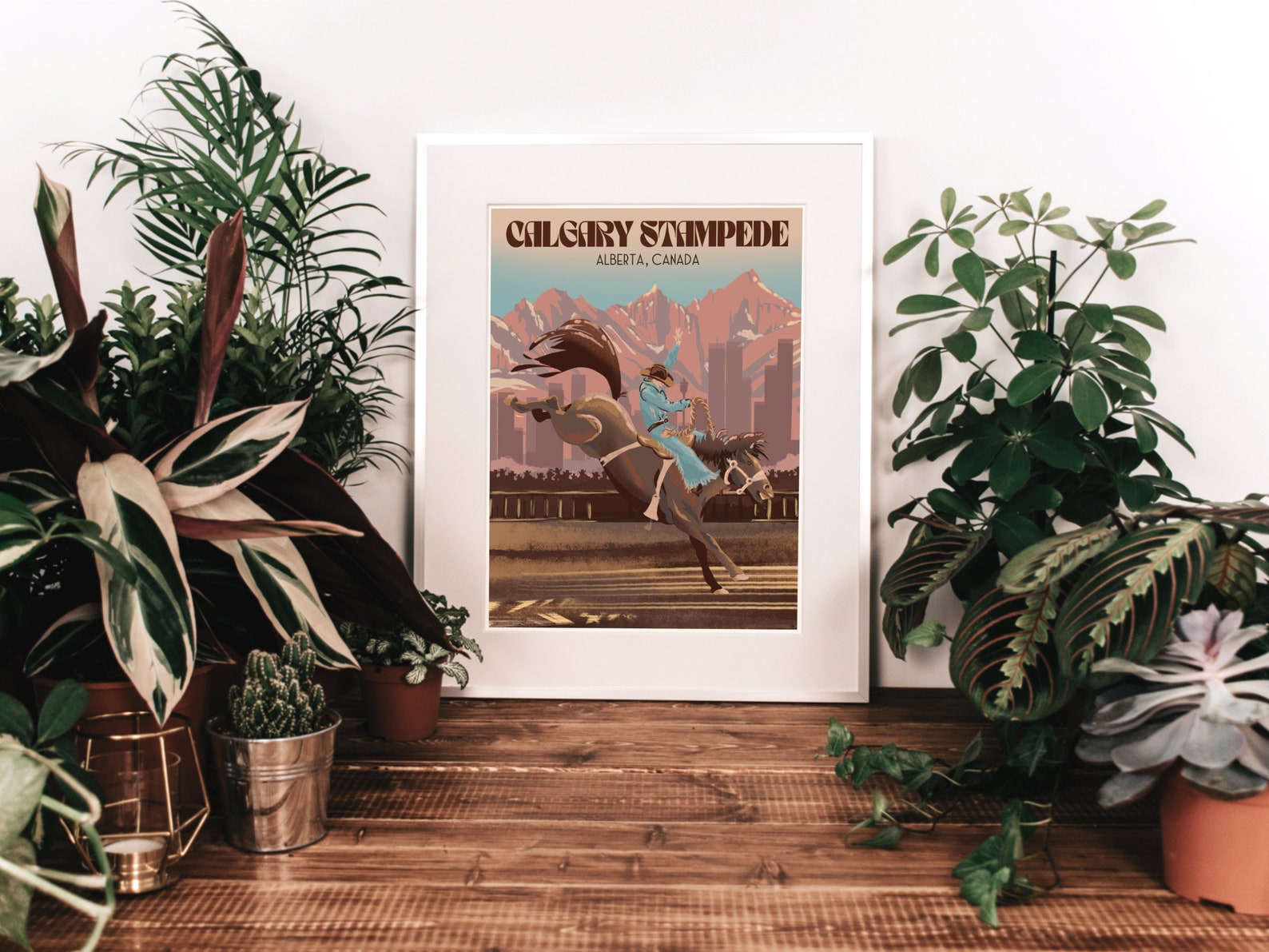 Calgary Stampede Poster, Calgary Art Print, Canadian Art, Rocky ...