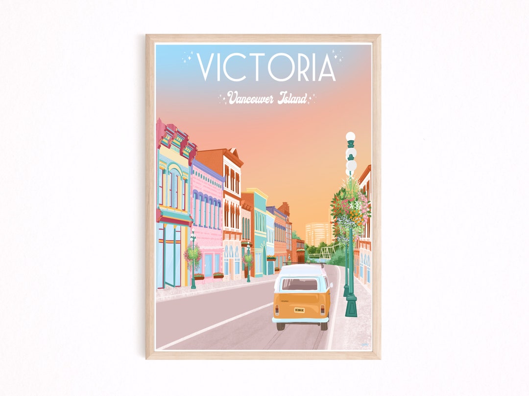 Victoria Poster, Victoria British Columbia Poster, Art, Wall Art ...