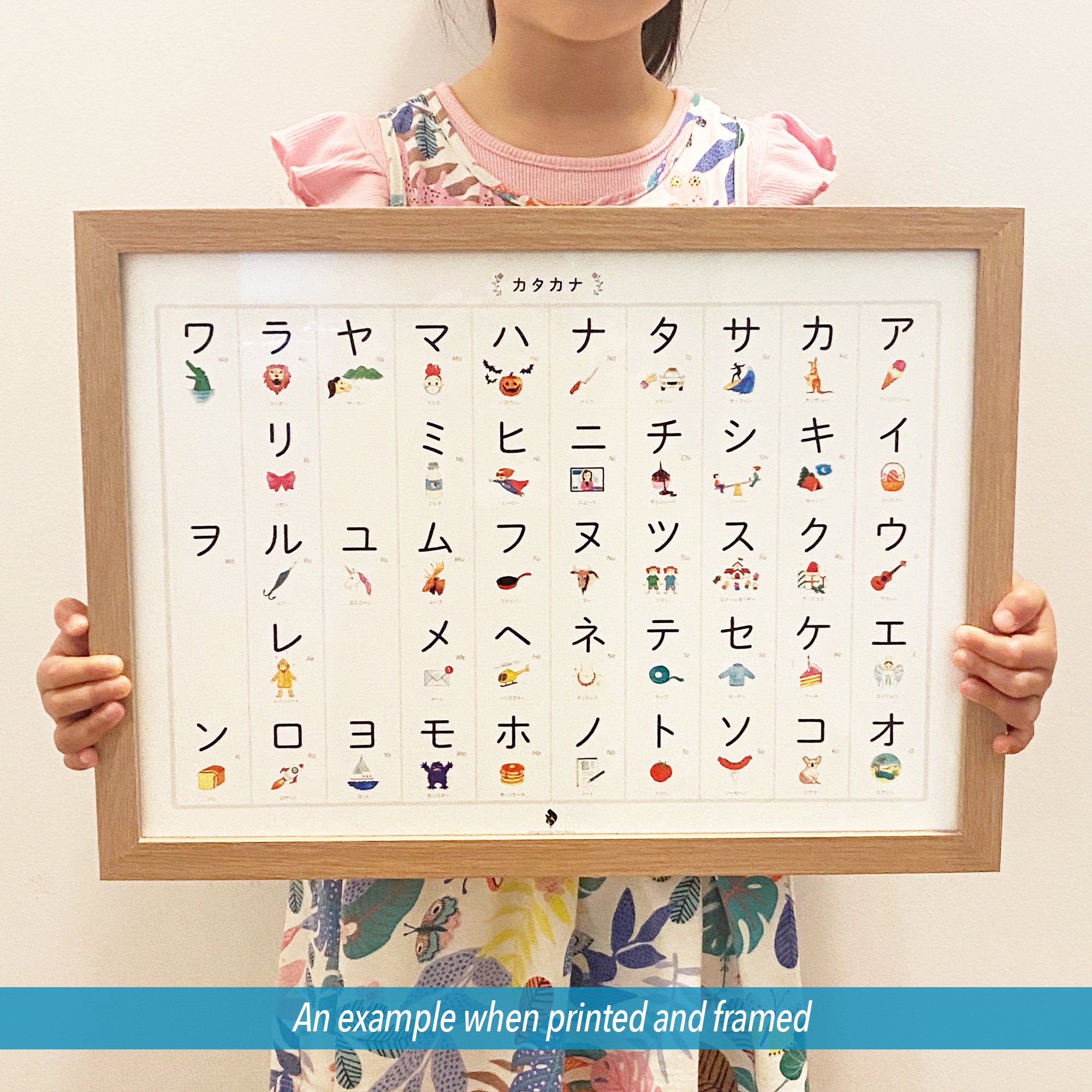 Japanese Katakana Chart Poster Japanese Alphabet Homeschool - Etsy
