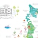 Map of Japan With Cute Illustrations | Illustrated Icons and Landmarks ...