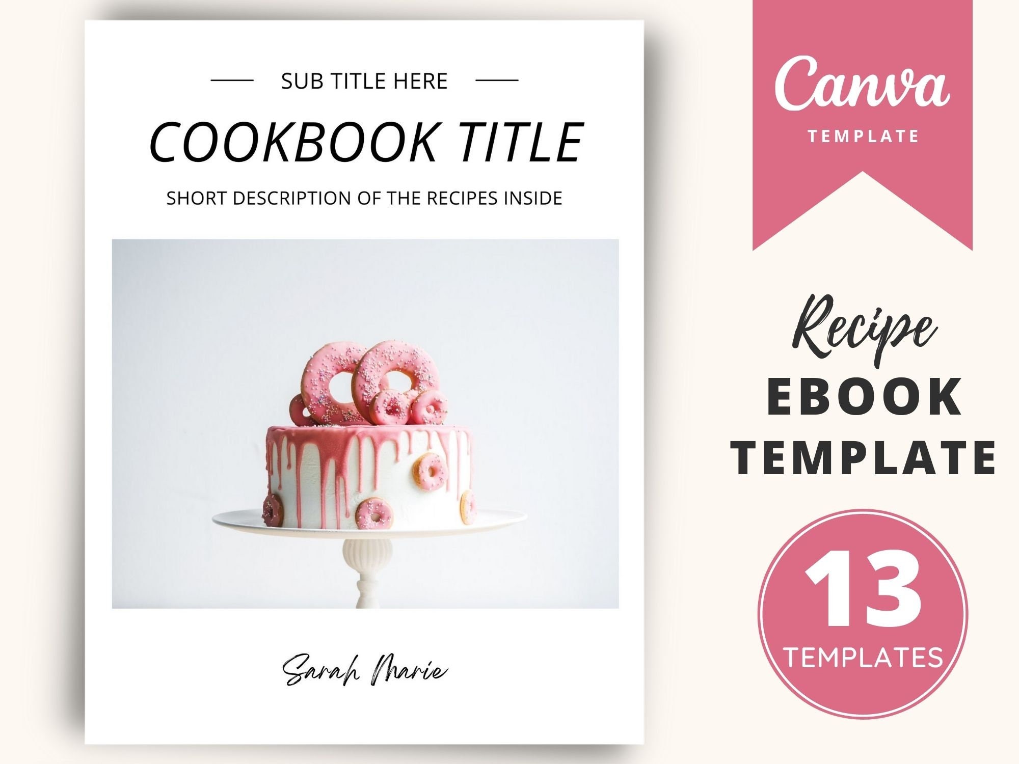 Canva Recipe Template, Editable Recipe Page, Recipe Book Template ...