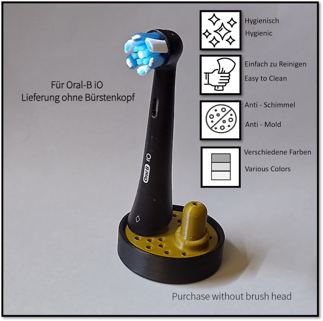 Oral-b IO Toothbrush Stand With Drip Tray, Design Attachment Head ...