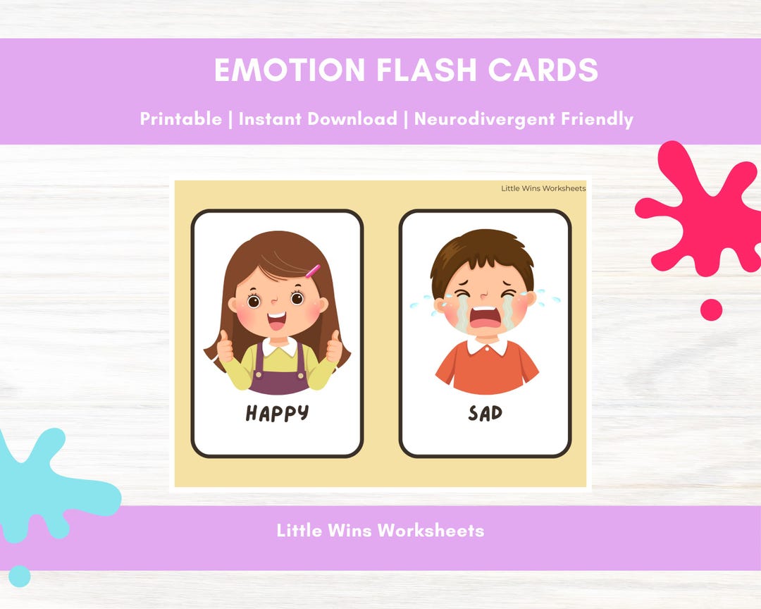 Printable Feelings Flashcards: Autism & ADHD Friendly | Homeschool ...