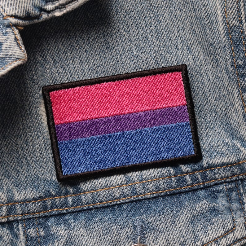 Bisexual Flag Embroidered Patch | LGBT Bi Pride | Hook and Loop, Iron-on & Sew-on Patches - Etsy