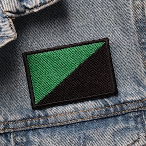 Anarchist (eco-anarchism) Flag Embroidered Patch | Green Climate ...