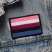Genderfluid Flag Embroidered Patch | Genderfae Genderfaun Genderflor | Hook and Loop, Iron-on ...