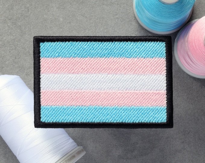 Transgender Gay Pride Flag Embroidered Patch - Etsy
