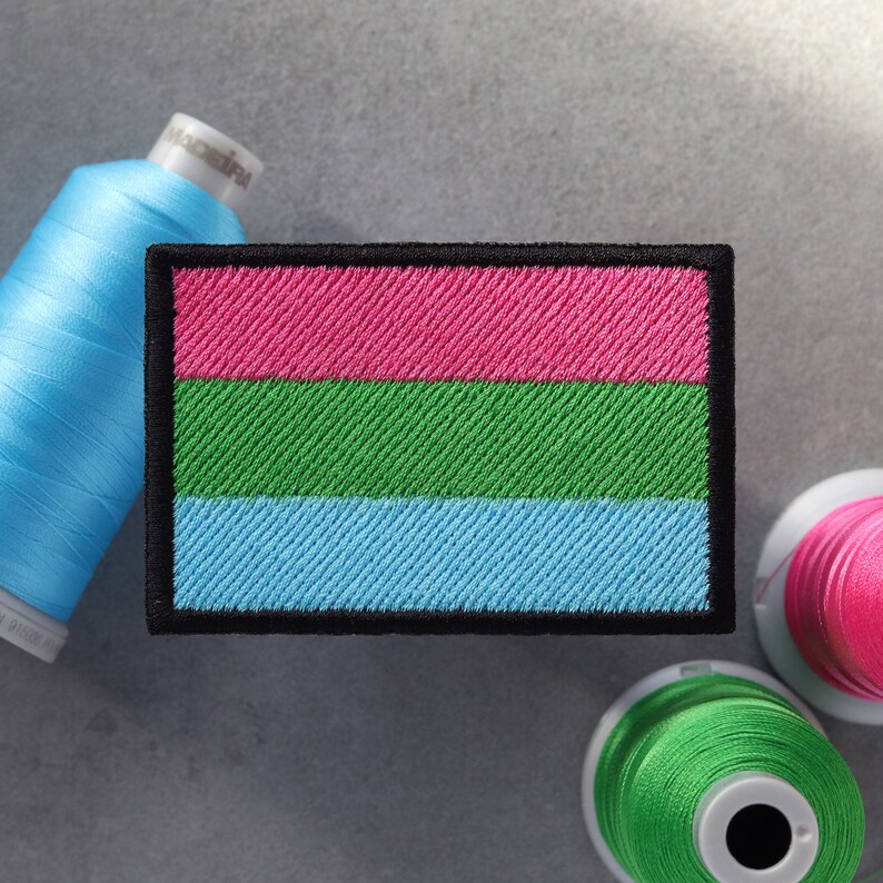 Polysexual Flag Embroidered Patch / LGBT Poly Pride Iron and - Etsy