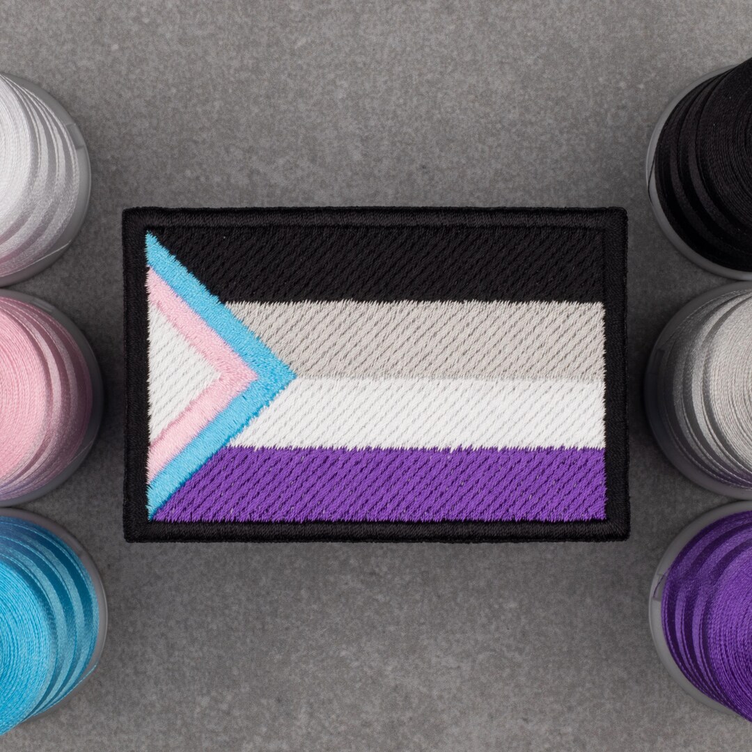 Transgender Asexual Flag Embroidered Patch LGBT Ace Trans Hook and Loop ...