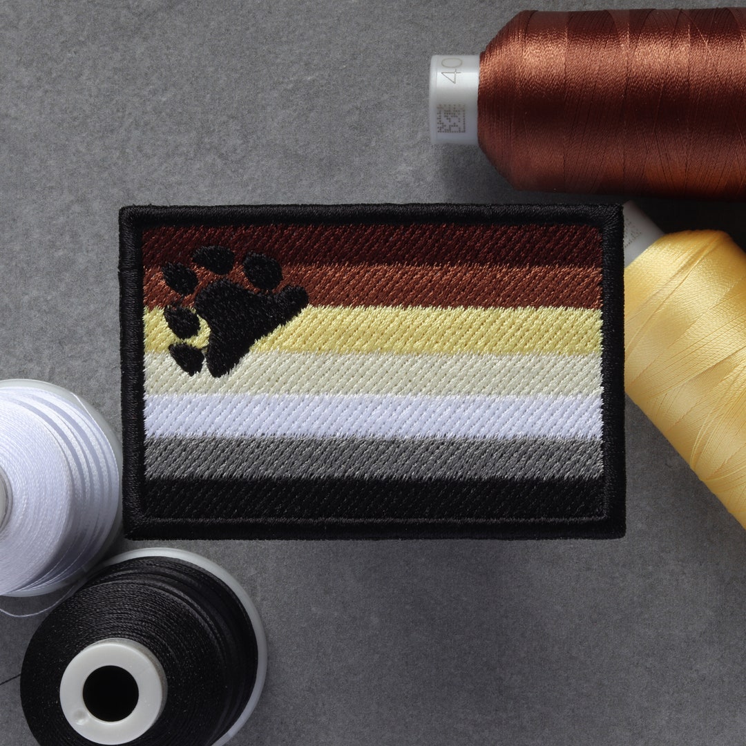 Bear Pride Flag Embroidered Patch | LGBT Gay Otter Twink Brotherhood ...