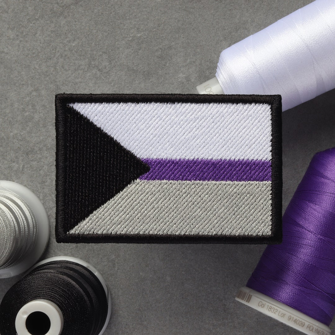 Demisexual Flag Embroidered Patch | LGBT Demi Demiromantic | Hook and ...