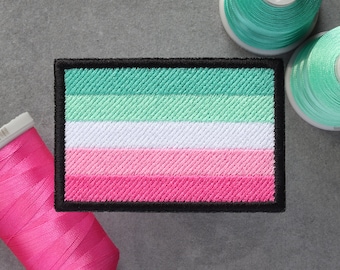 DID/OSDD Pride Flag Embroidered Patch System Dissociative Identity Hook ...