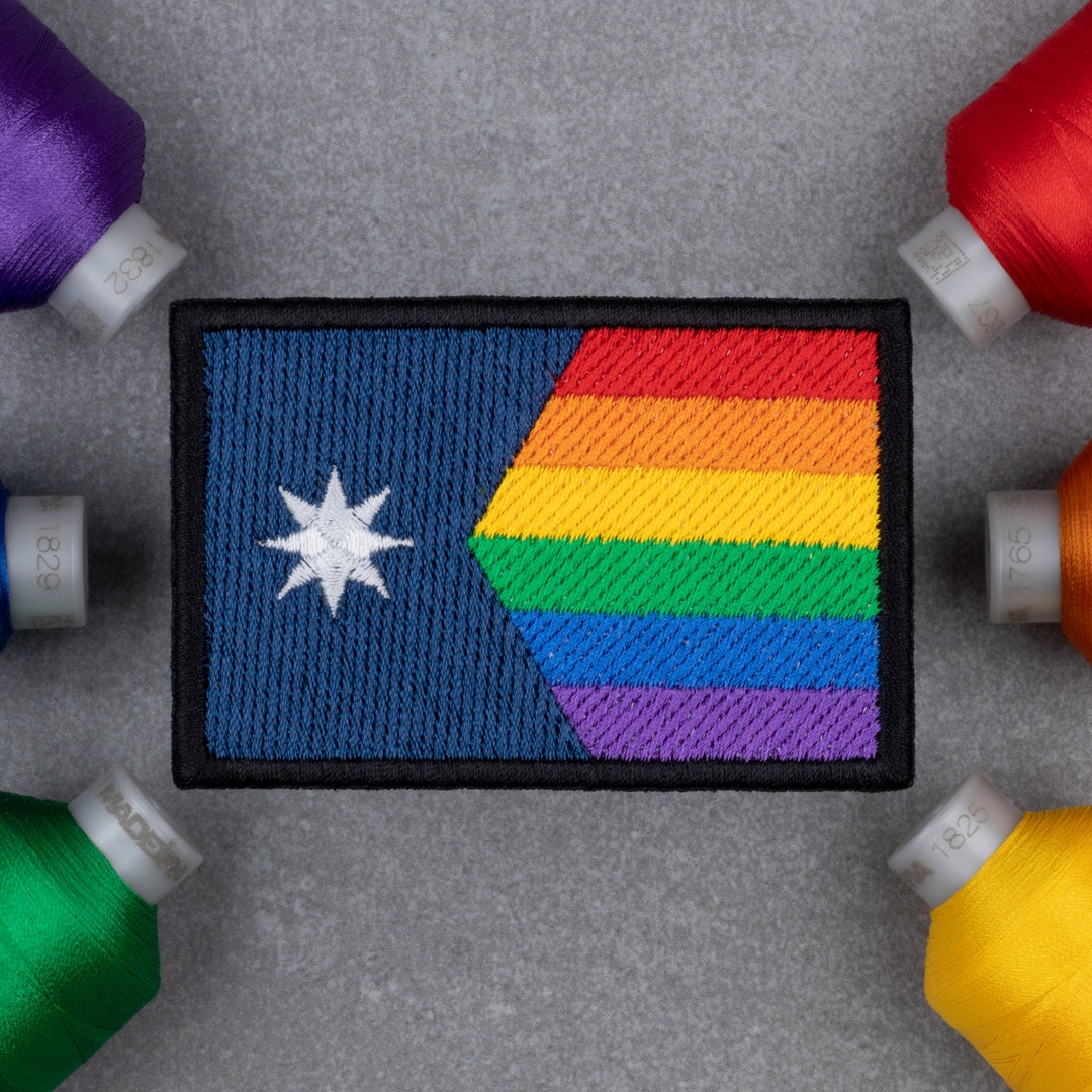 Minnesota Pride Flag Embroidered Patch | LGBT Queer Gay Lesbian | Hook ...