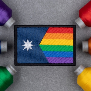 Minnesota Pride Flag Embroidered Patch | LGBT Queer Gay Lesbian | Hook ...
