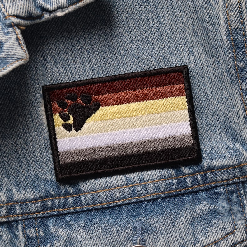 Bear Pride Flag Embroidered Patch LGBT Gay Otter Twink - Etsy