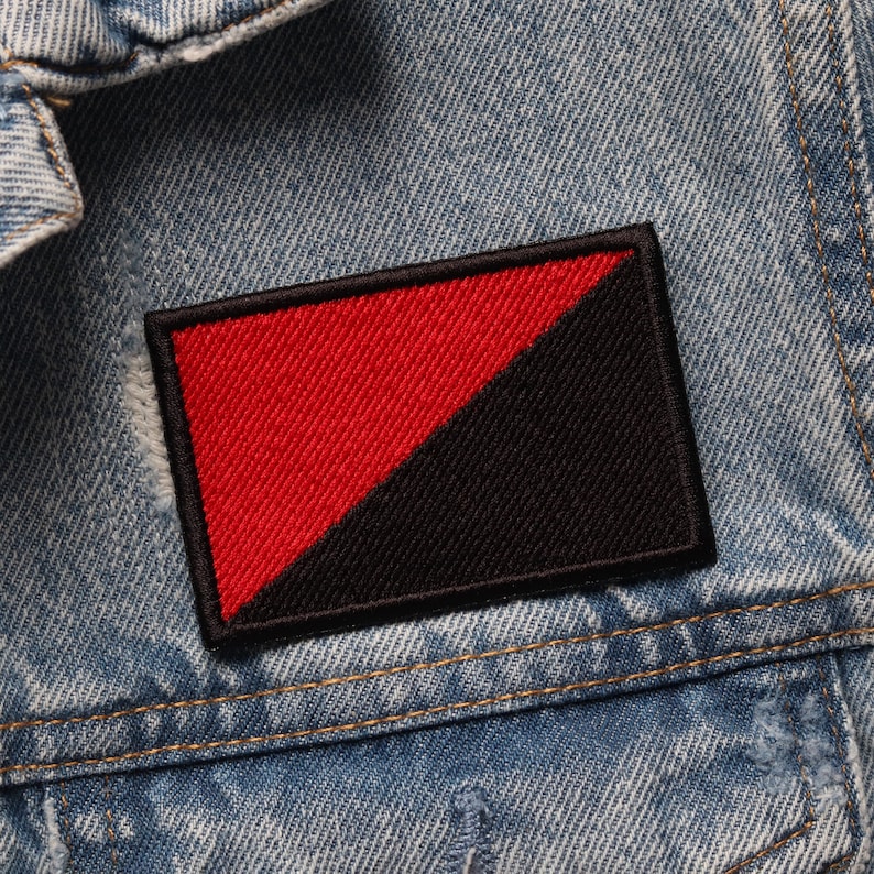 Anarchist anarcho-syndicalism Flag Embroidered Patch - Etsy