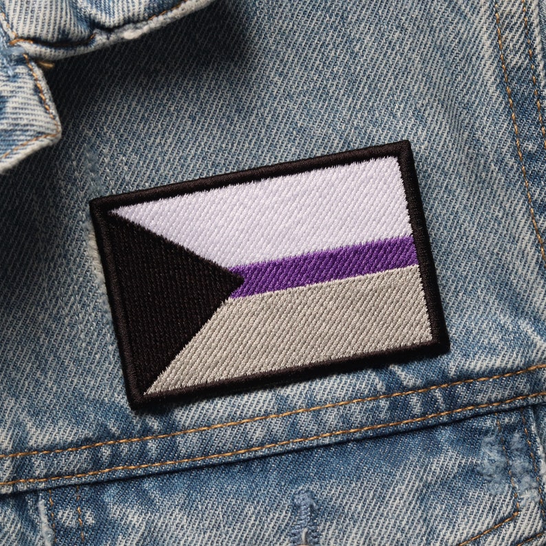 Demisexual Flag Embroidered Patch LGBT Demi Demiromantic - Etsy