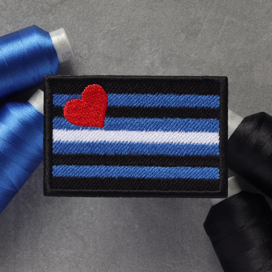 Leather Pride Flag Embroidered Patch | LGBT Kink Pride | Hook and Loop, Iron-on & Sew-on Patches ...