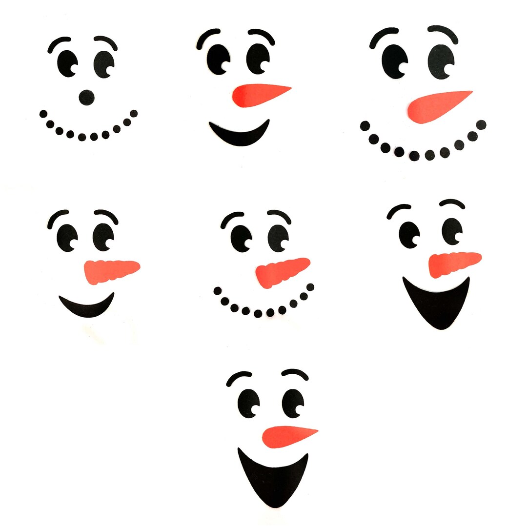 3 Felt Snowman Faces Nose Mouth Combo for Amigurumi - Etsy