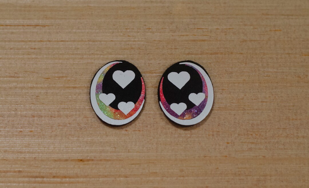 6 Pack of Oval Tye Dye Glitter Felt Eyes for Amigurumi - Etsy