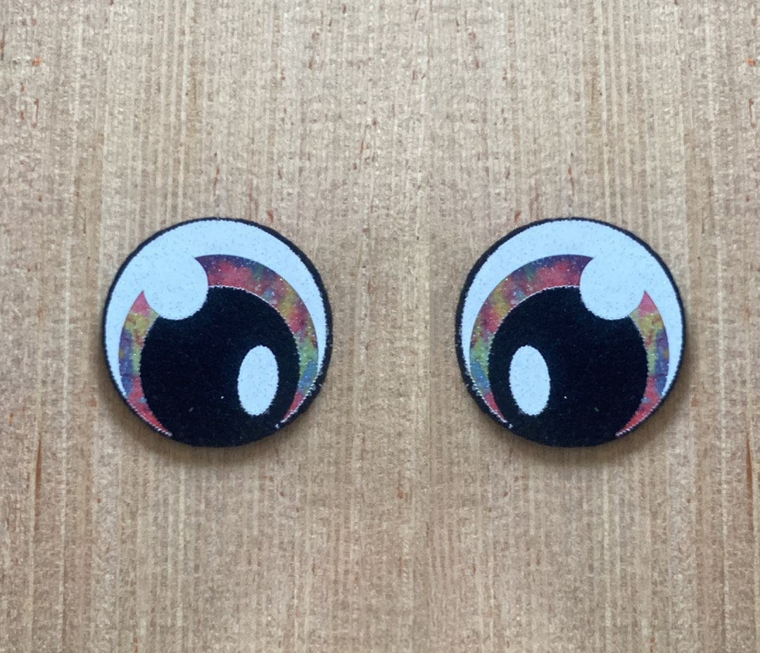 5 Pairs of Tye Dye Glitter Felt Eyes multiple Sizes Available - Etsy