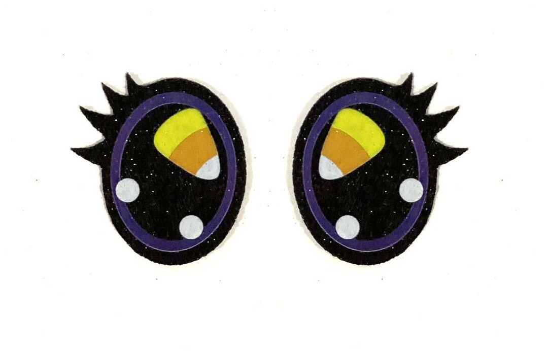 6 Pack of Halloween Felt Eyes for Amigurumi, Candy Corn Eyes, With ...
