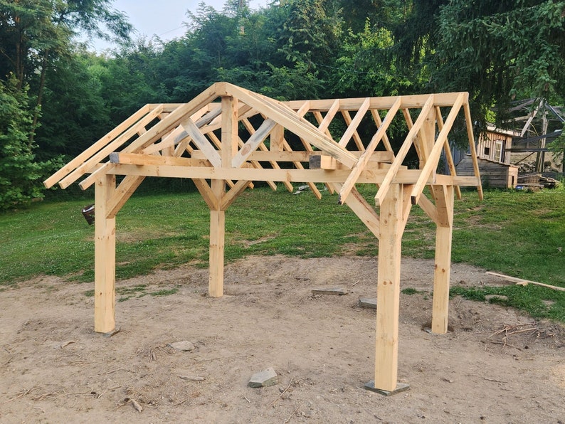 Timber Frame Pavilion DIY Kit - Etsy