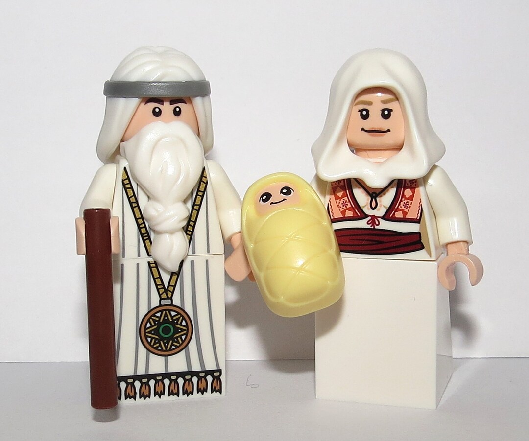 Lego Mary Joseph & Baby Jesus Minifigure Flesh Skin Christmas Nativity ...