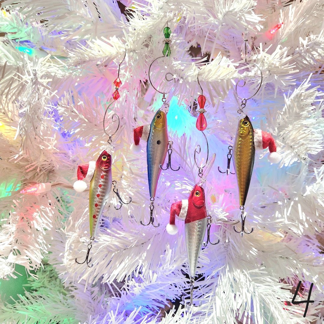 Set of 4 Fishing Lure Christmas Ornaments - Etsy