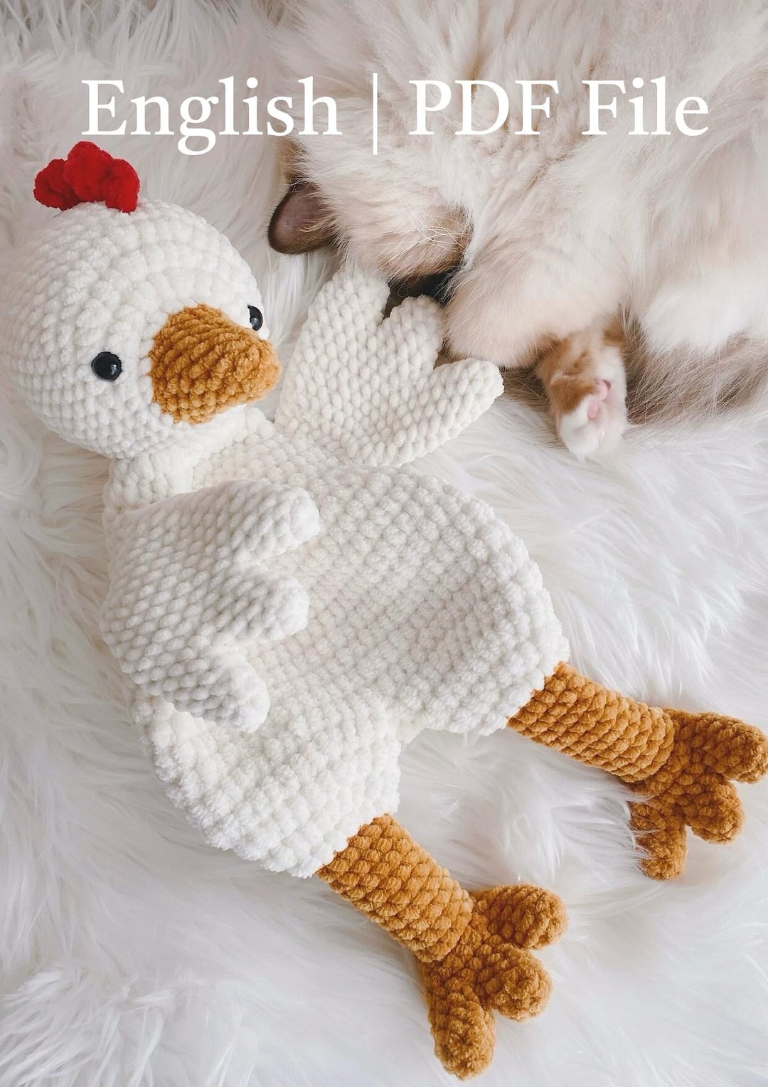Crochet Chicken Lovey Snuggler Safety Blanket: Henrietta the Baby ...