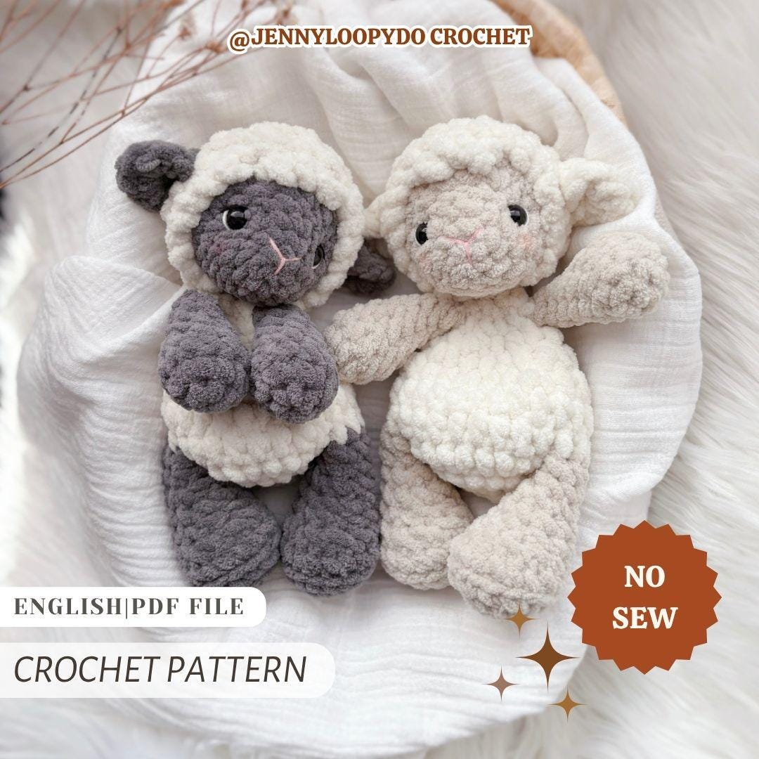 Luna the Lamb No-sew Lovey Crochet Pattern English PDF - Etsy