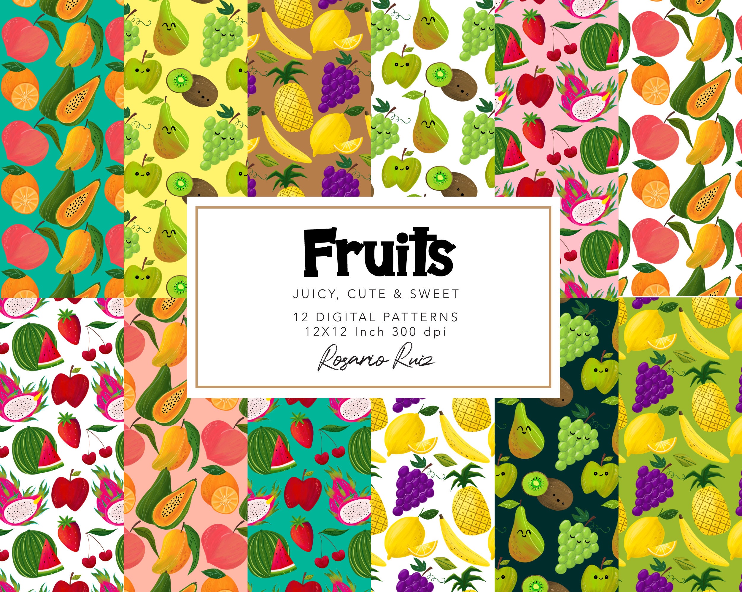 Materials fruit Art instant download personal use small commercial use ...
