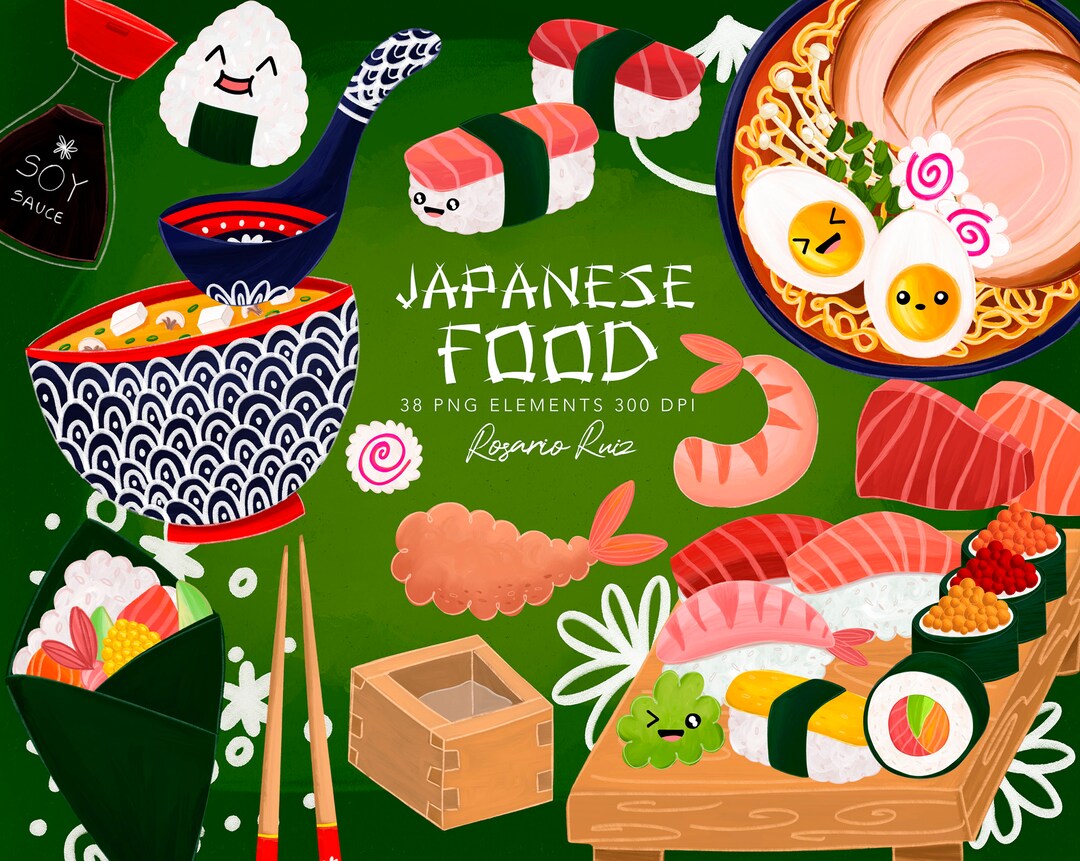 Sushi Clipart Japanese Food Clipart Asian Food Clipart, Ramen Clipart ...