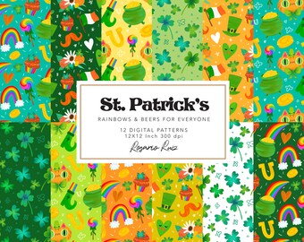 Clover Digital Paper | Etsy