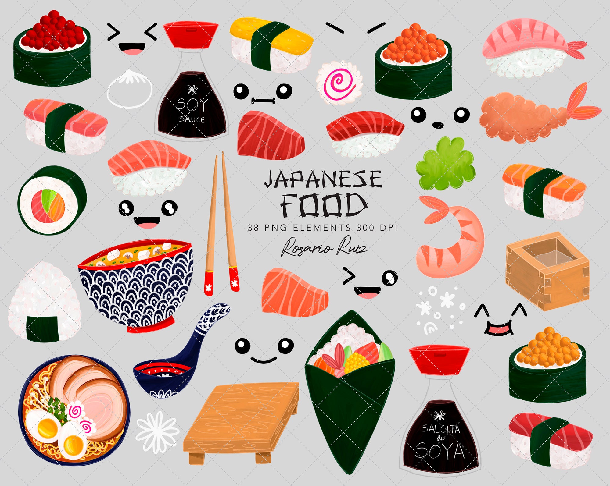 Sushi Clipart Japanese Food Clipart Asian Food Clipart, Ramen Clipart ...