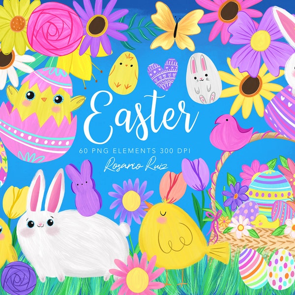 Cute Easter Clipart - Etsy