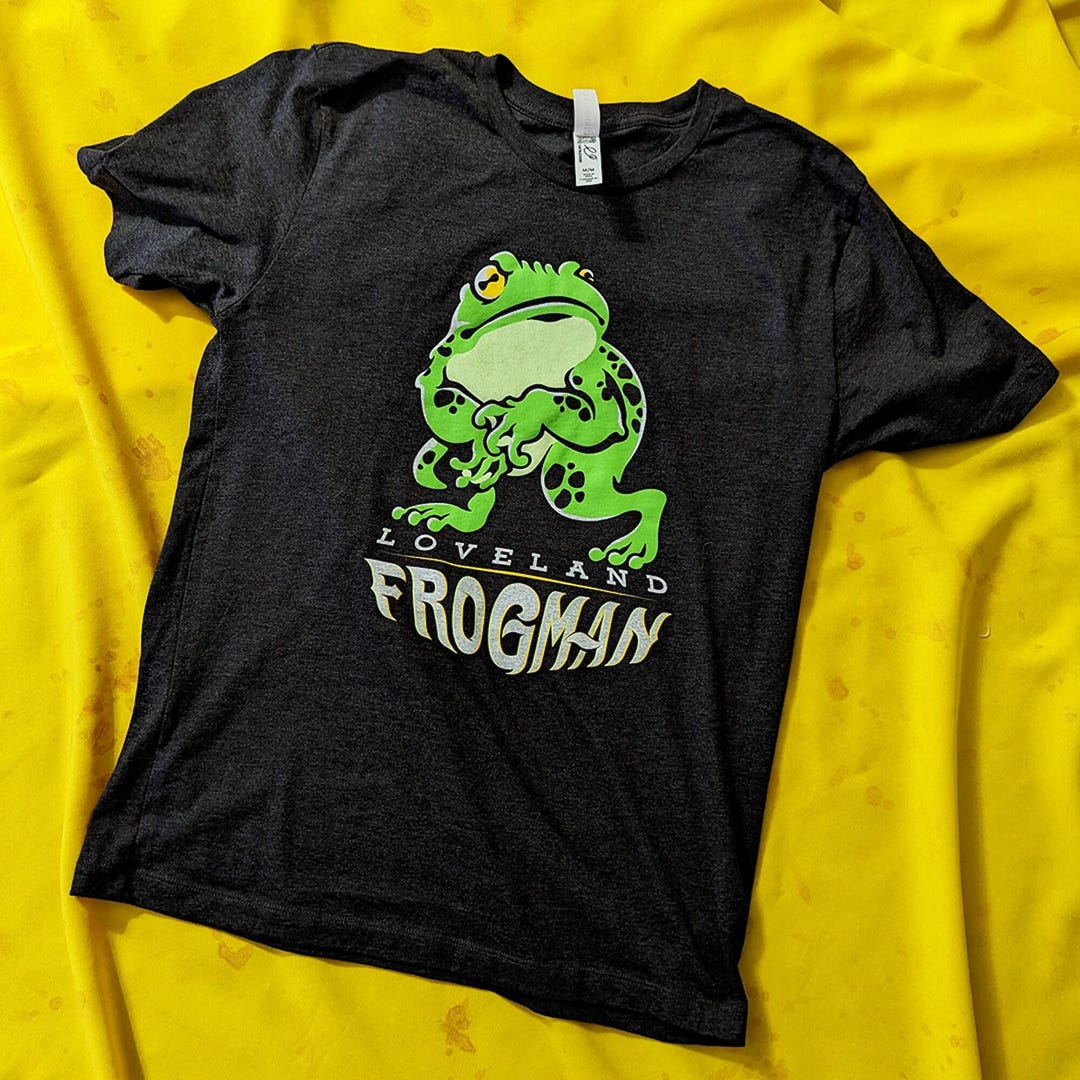 Loveland Frogman Shirt Monster, Cryptid, Cryptozoology, Frog, Amphibian ...