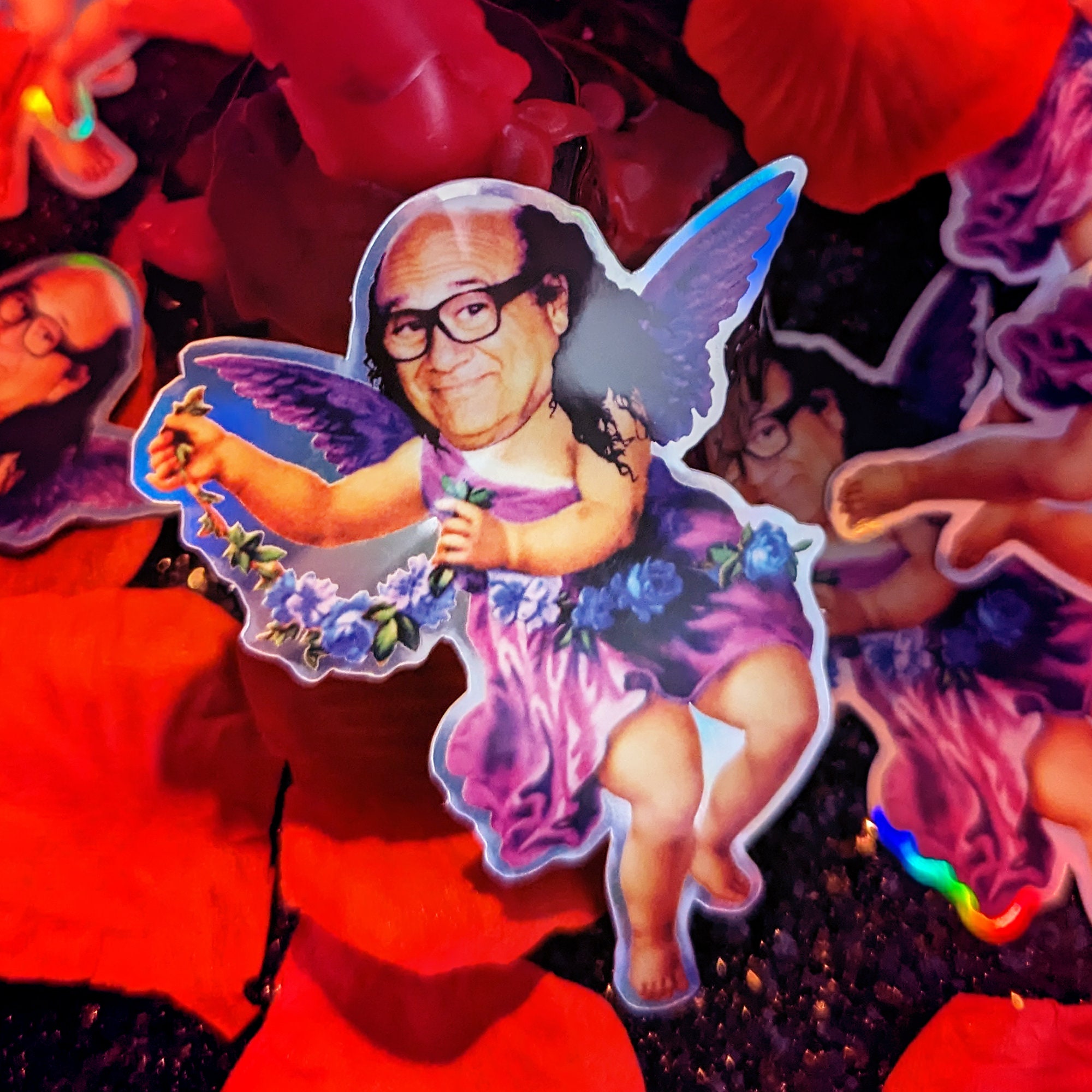 Holographic CUPID Danny Devito Sticker Frank Reynolds, Love, Valentines ...
