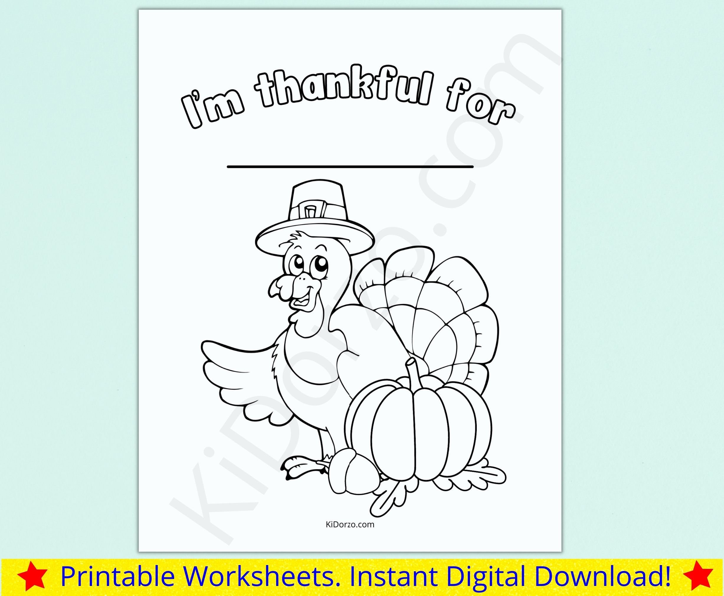 10 Thanksgiving Coloring Pages - Printable Coloring Pages, Preschool ...