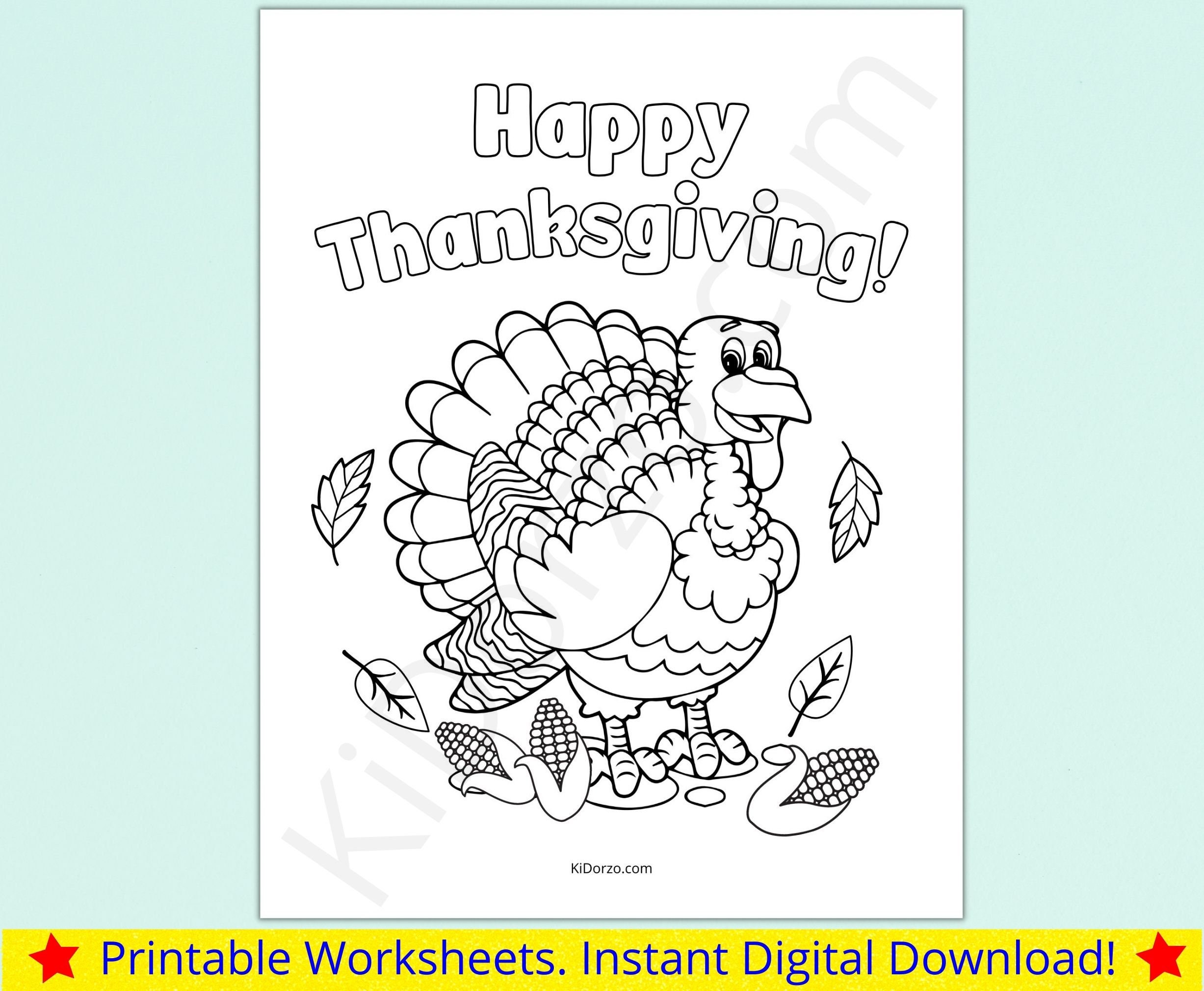 10 Thanksgiving Coloring Pages - Printable Coloring Pages, Preschool ...