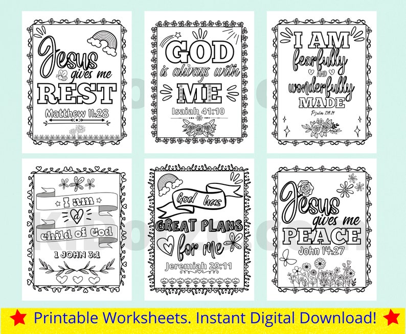20 Biblical Affirmation Colouring Pages for Kids | Printable ...